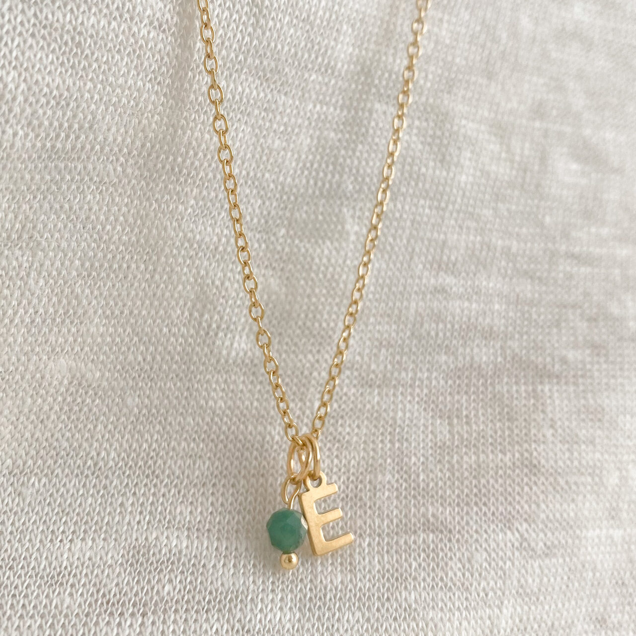 Initialen en/of Geboortesteen Ketting - Goud - Saint Clairmont